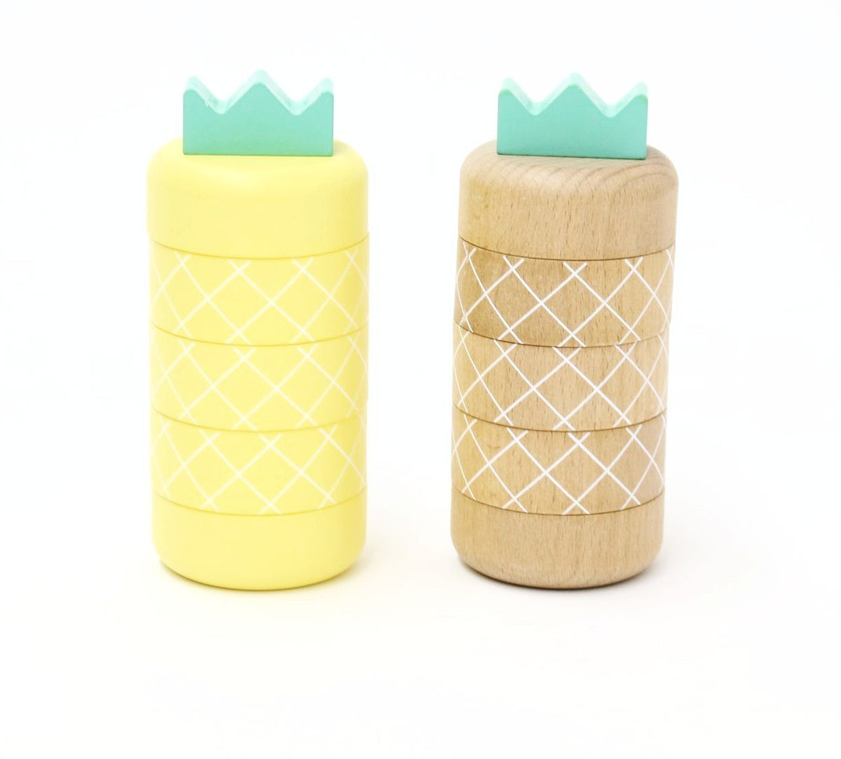 kiko aloha pineapple wooden topple game and stacker toy – kiko+ & gg* USA